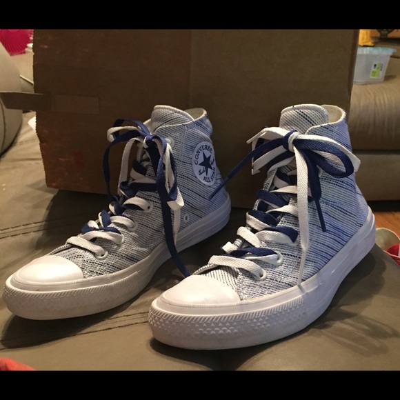 Converse | Shoes | Converse Chuck Taylor All Star Blue High Tops | Poshmark